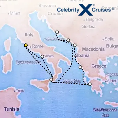 Celebrity Ascent Aug 28: Italy, Greece & Croatia Cruise from $2,091