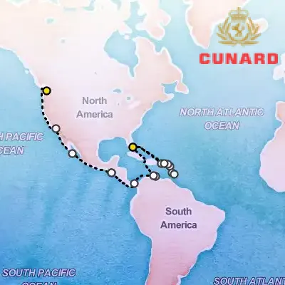 Cunard Queen Elizabeth Sep 24: Seattle to Miami Cruise from $3,228