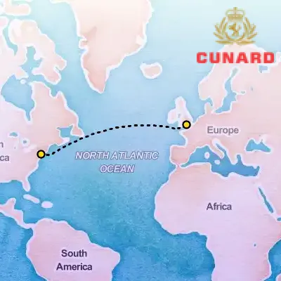 Cunard Queen Mary 2 Sep 12: Eastbound Transatlantic Crossing from $1,223