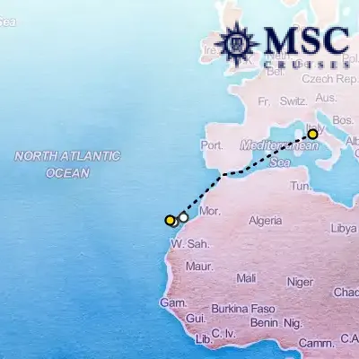 MSC Fantasia Nov 15: from Rome to Tenerife Cruise from $542
