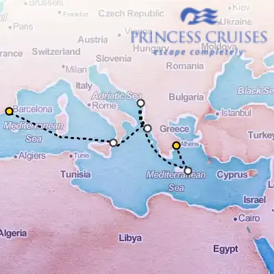 Sun Princess Mar 19: Mediterranean with Greece & Adriatic Cruise from ...